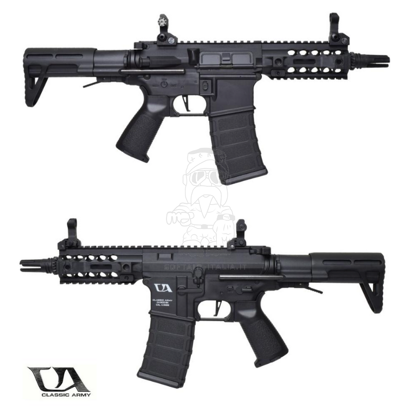 Classic Army AR4 SBR ECU ECS BK Black Version by Classic Army