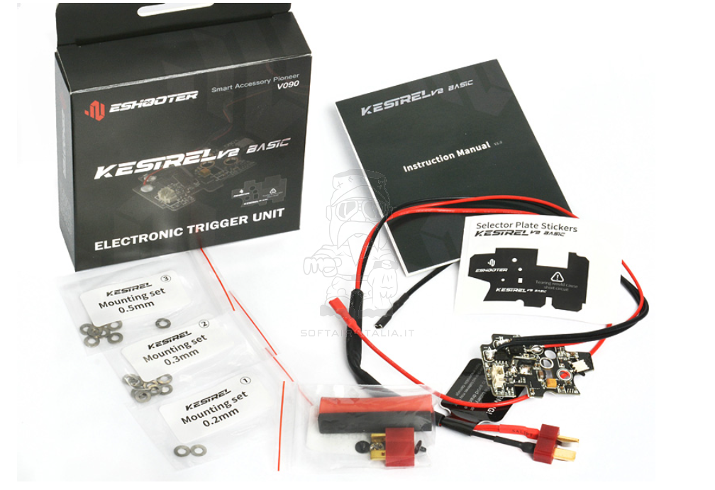 EShooter Kestrel V2 ETU Basic Electronic Trigger Unit Rear Wired Cavet