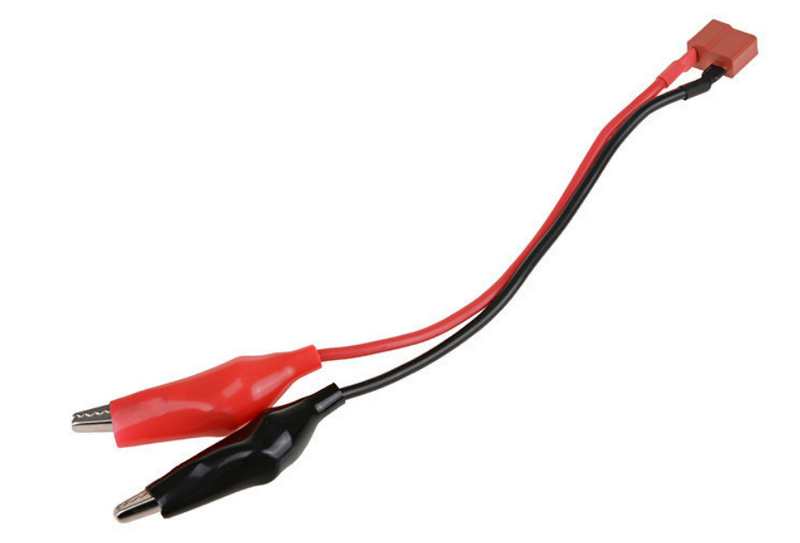 Deans T-Plug Adapter 2 x Crocodile Clips