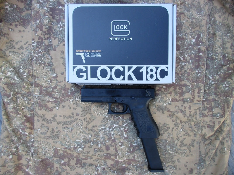 Glock 18c Gen3 Full Auto GBB Gas Blow Back 50bb. Magazine Scritte e Lo