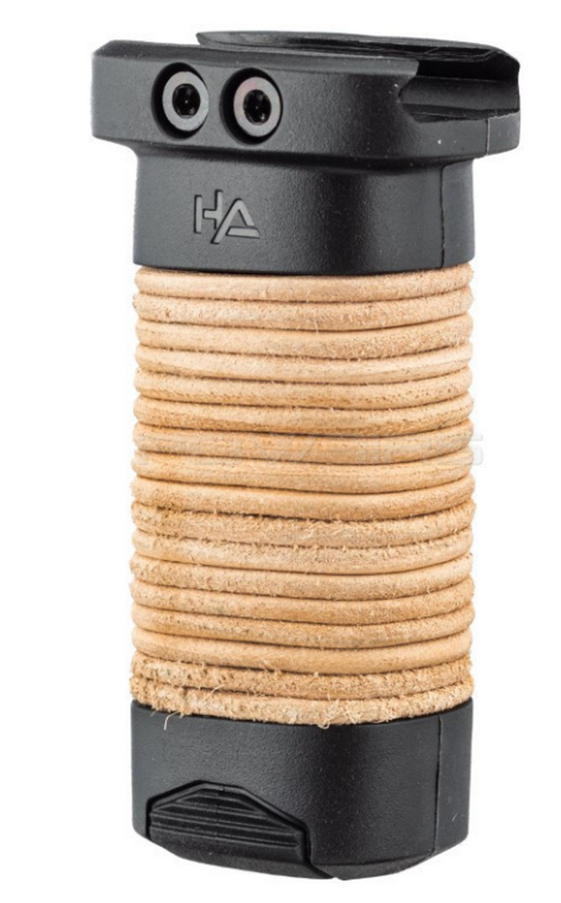 Hera Arms Natural Leather Vertical Forward Grip Handle HFGL 20mm. Rail