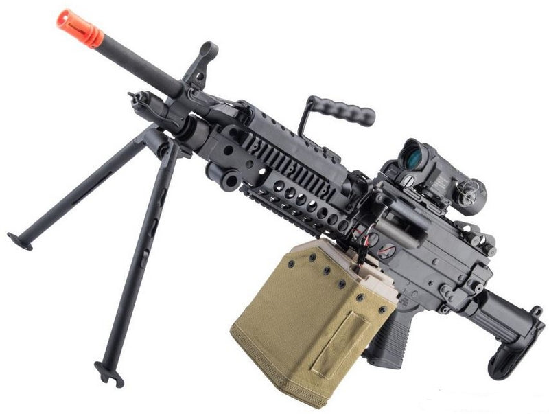 Lambda Defence Mk48 MOD 1 Airsoft AEG Machine Gun Retractable Stock by