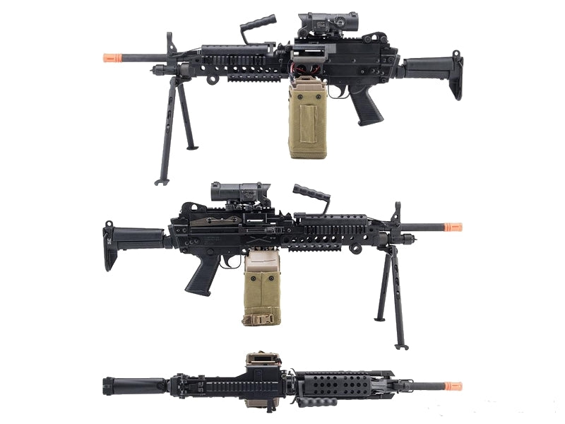 Lambda Defence Mk48 MOD 1 Airsoft AEG Machine Gun Retractable Stock by
