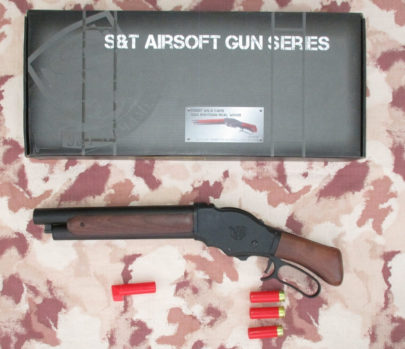 M1887 Terminator Lever Action Saw Off Gas Shotgun Real Wood Shell Ejec