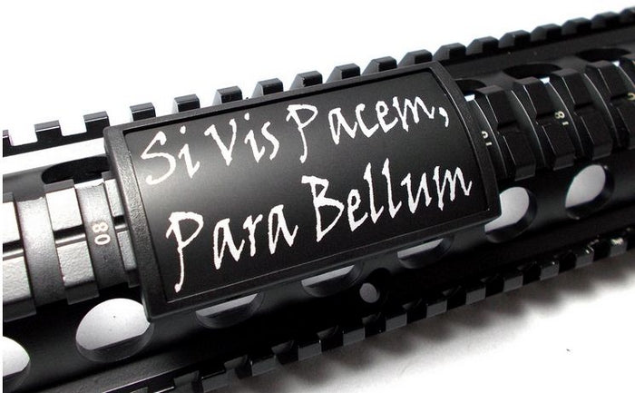 Si Vis Pacem Para Bellum Rail Cover by Custom Gun Rails